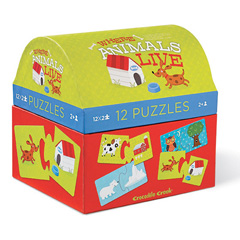 2-Piece First Puzzles - Where Animals Live - - Fat Brain Toys