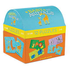 2-Piece First Puzzles - Baby Animals - - Fat Brain Toys