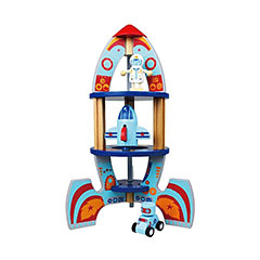 Wooden Rocket Ship - - Fat Brain Toys