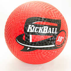 Red Rubber 10 in. Kickball - - Fat Brain Toys
