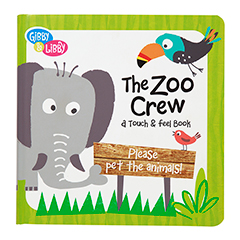 The Zoo Crew Textured Board Book - - Fat Brain Toys