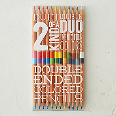 2 Of A Kind Double Ended Colored Pencils - - Fat Brain Toys