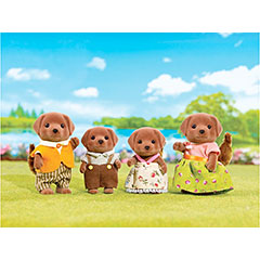 Calico Critters Chocolate Labrador Family - - Fat Brain Toys