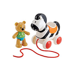 ELC Toybox Pull Along Zebra - - Fat Brain Toys