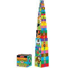 Alphabet Nesting and Stacking Blocks - - Fat Brain Toys