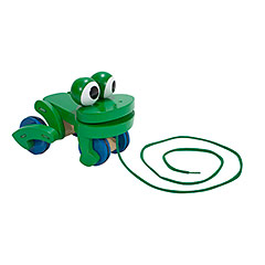 Frolicking Frog Pull Toy - - Fat Brain Toys