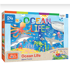 Ocean Life 24pc Puzzle - Best Puzzles for Ages 3 to 5 - Fat Brain Toys
