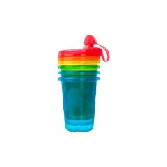 Take & Toss Reusable Sippy Cups 10 Oz - 4 Pack - - Fat Brain Toys