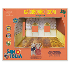 The Mouse Mansion Cardboard Room - Living Room - - Fat Brain Toys