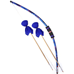 Blue Tie-Dye Bow & Arrows Set with Bulls Eye - - Fat Brain Toys