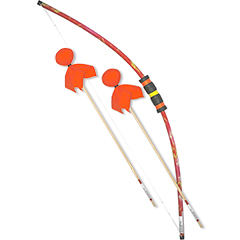 Orange Tie-Dye Bow & Arrows Set with Bulls Eye - - Fat Brain Toys