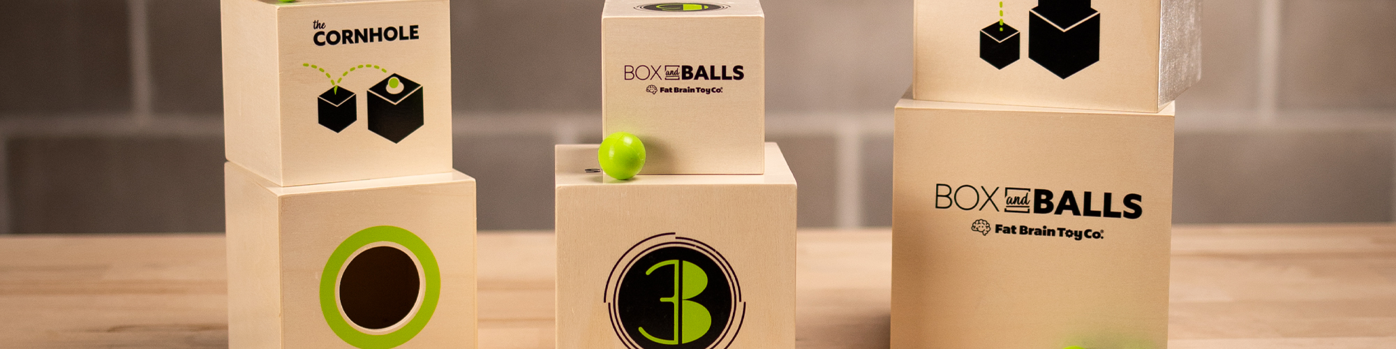 Closeup lifestyle image of Box and Balls