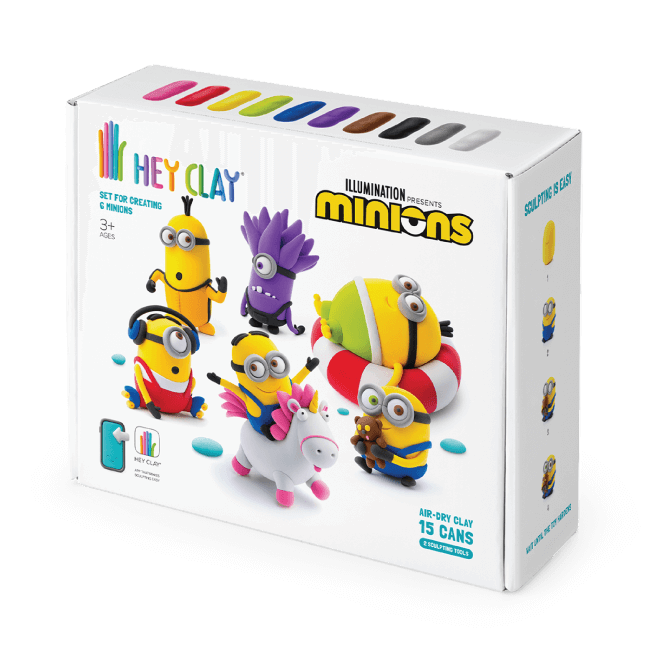 Packaging Image of Hey Clay Minions - 15 Can Modeling Air-Dry Clay